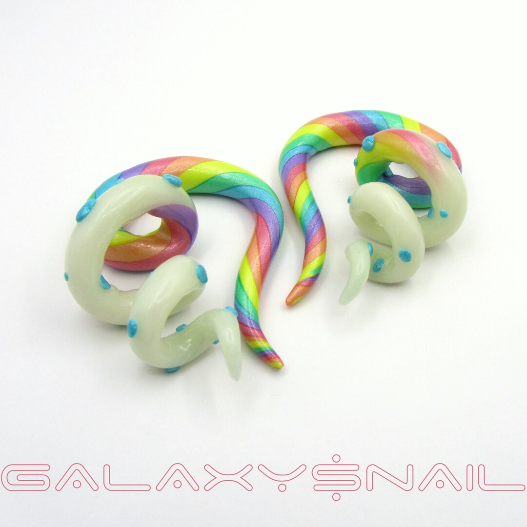 The Pastel Goth Rainbow Gauges Earrings Plugs Fake Gauges - Etsy