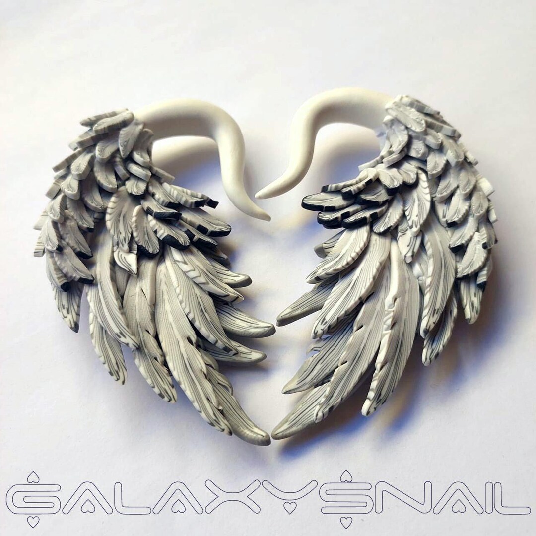 Earrings the Angel Wings White, Light, Delicate, a Valentine's Gift ...