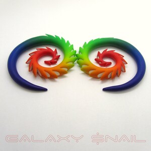 The Pastel Goth Rainbow Gauges / Earrings / Plugs/ Fake Gauges 8g, 6g ...