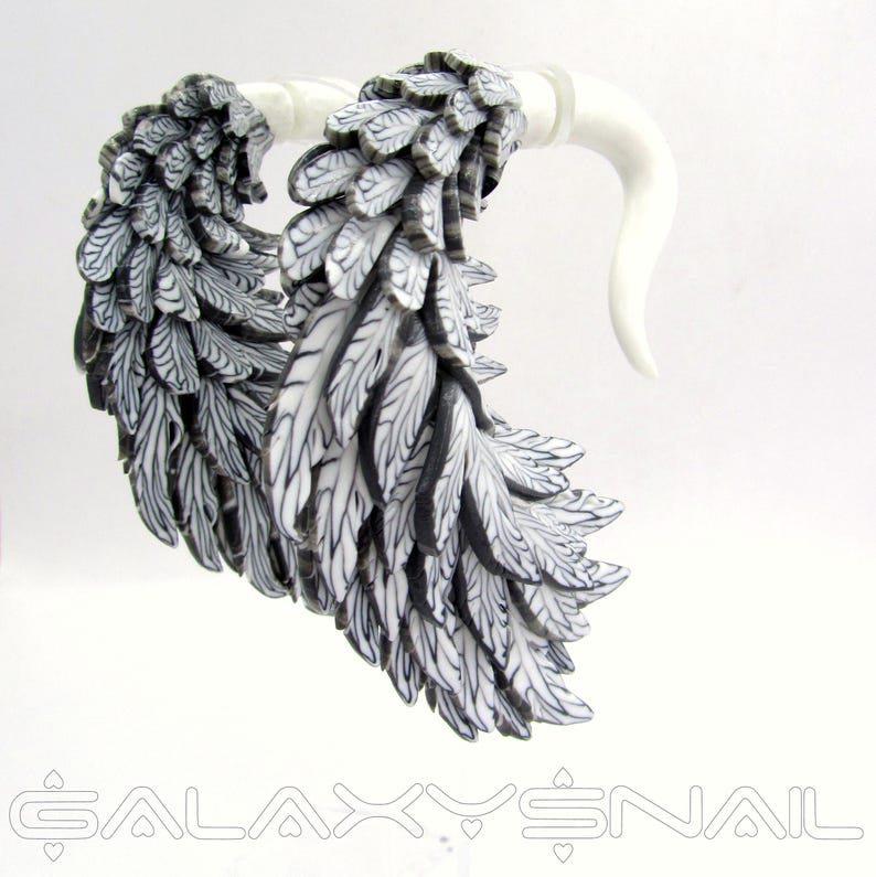 Earrings the Angel Wings White, Light, Delicate, a Valentine's Gift ...