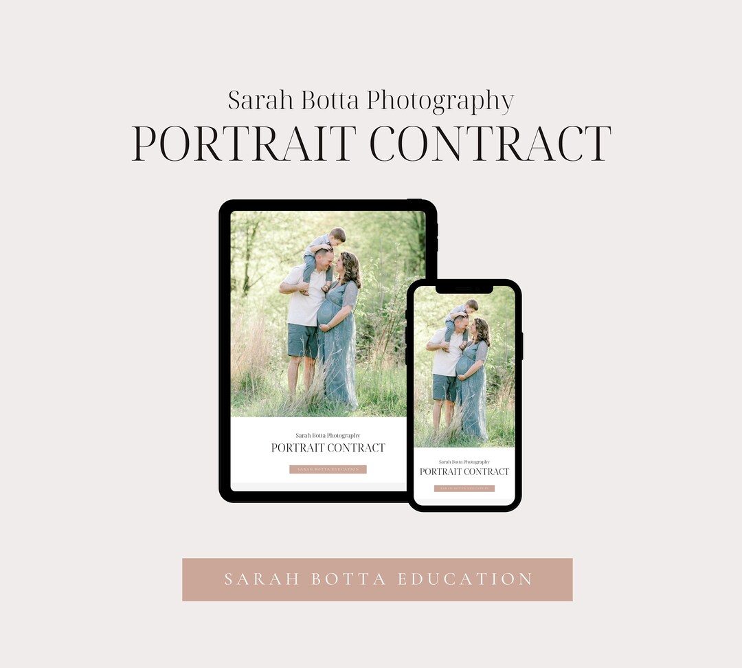 Portrait Photography Contract, Templates for Photographers, Legal Forms ...