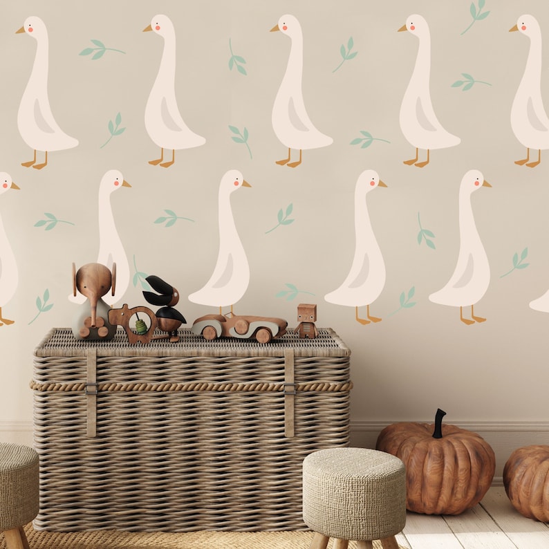 Geese Wall Decal Boho Nursery Wall Decal Stickers Boho Nursery Decor ...