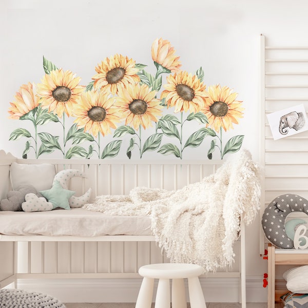 Sunflower Wall Decal - Etsy