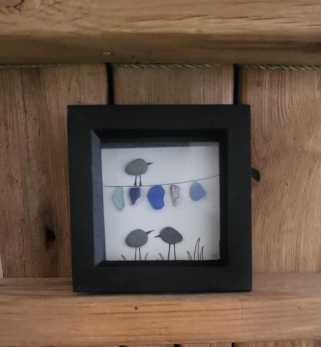 Sea Pottery Washing Line Picture, Pebble Art, Unique Scottish Gift ...
