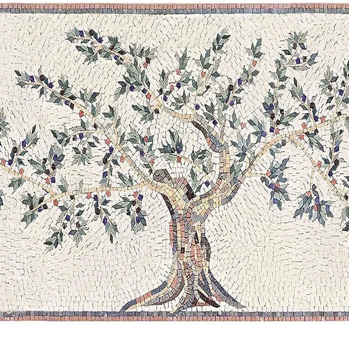 Olive Tree Backsplash Marble Mosaic Tiles. Handcrafted - Etsy