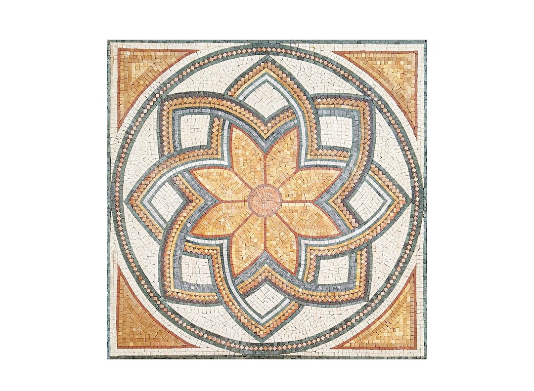 Star Design Marble Mosaic Tile for Backsplash or Flooring Medallion ...