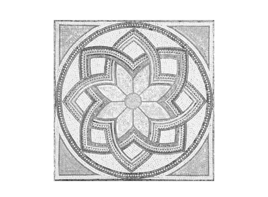 Monochrome Custom Marble Mosaic Tile for Backsplash or Flooring ...