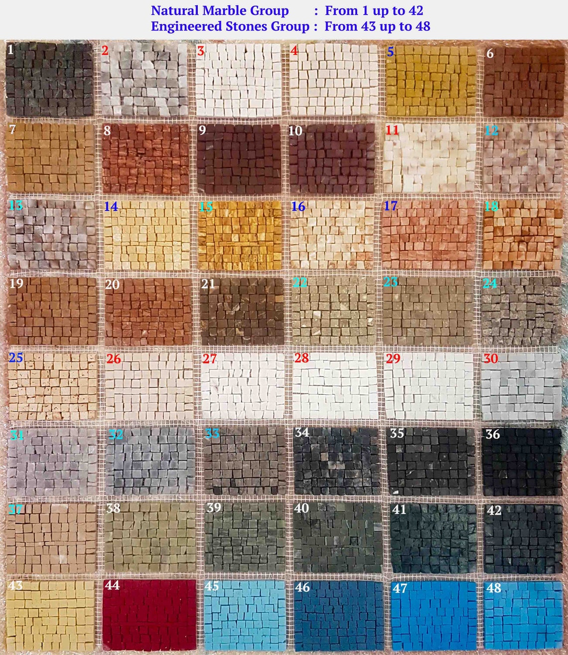 Olive Tree Backsplash Mural Marble Mosaic Tiles. Handcrafted Mosaic ...