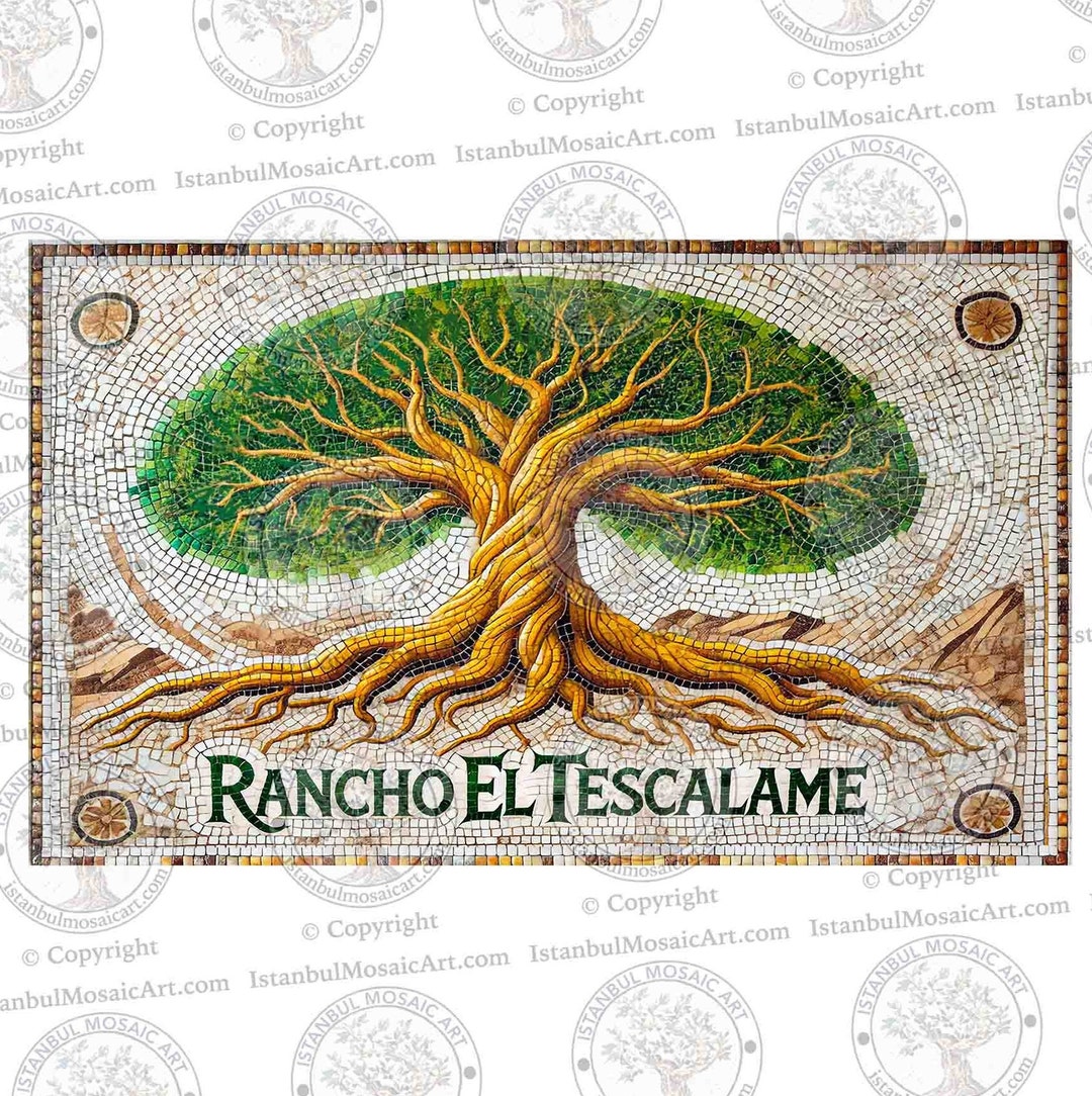 Tescalame Tree Ranch Sign Mosaic - Etsy