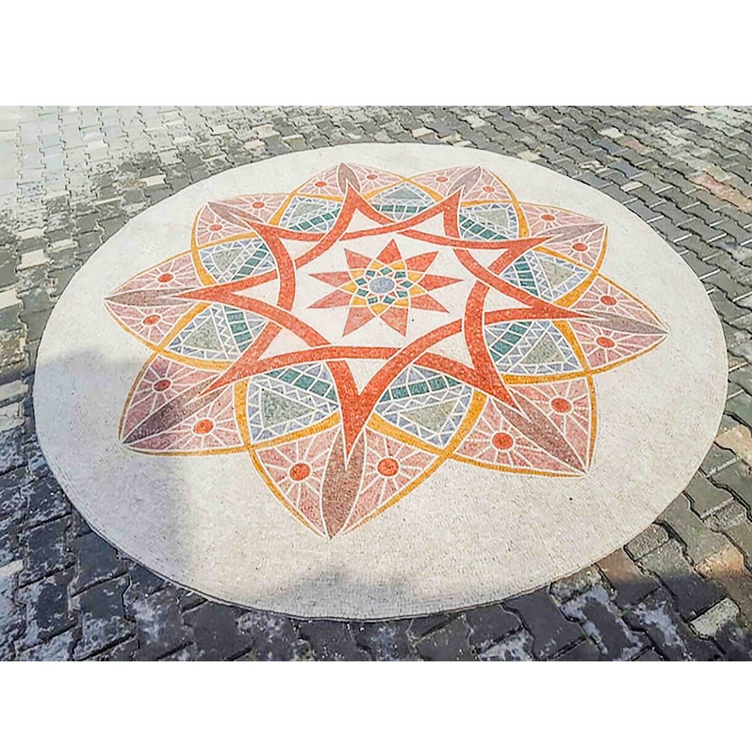 Mandala Marble Mosaic Medallion Flooring Tiles. Customization Available ...