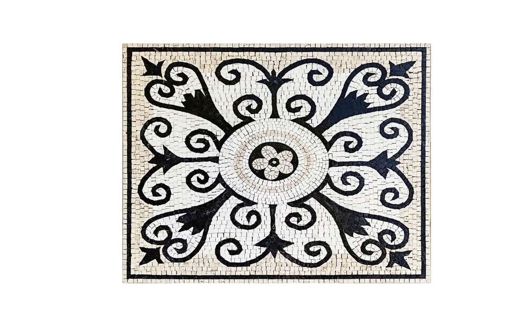 Scrolls Marble Mosaic Kitchen Backsplash Artistic Tiles. Customization ...