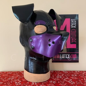 Purple Puppy Latex Hood - Etsy