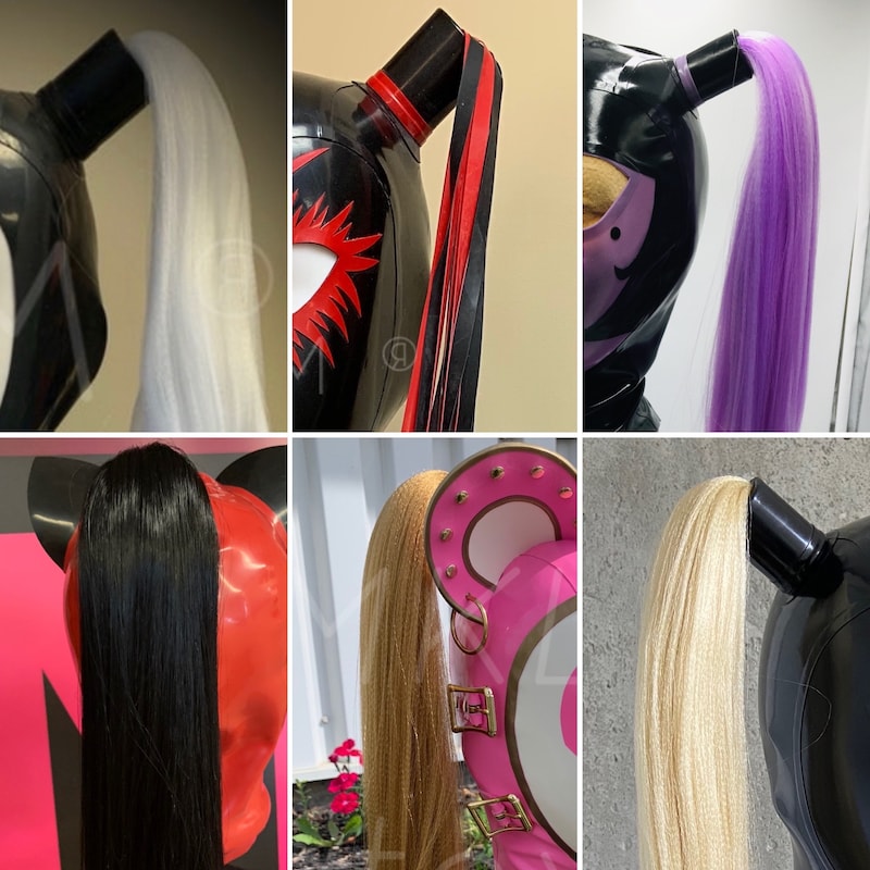Ponytail Latex Hood - Etsy