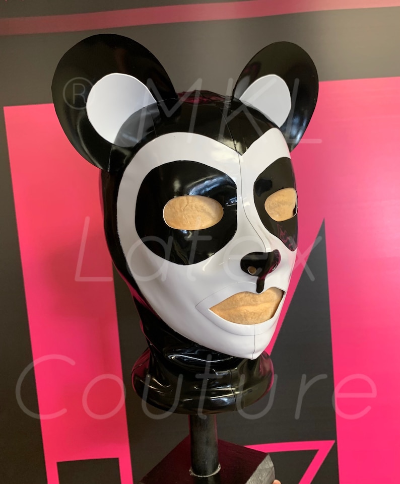 The Panda Latex Hood - Etsy
