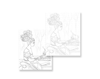 Michelle Obama First Lady Feminist Coloring Portraits