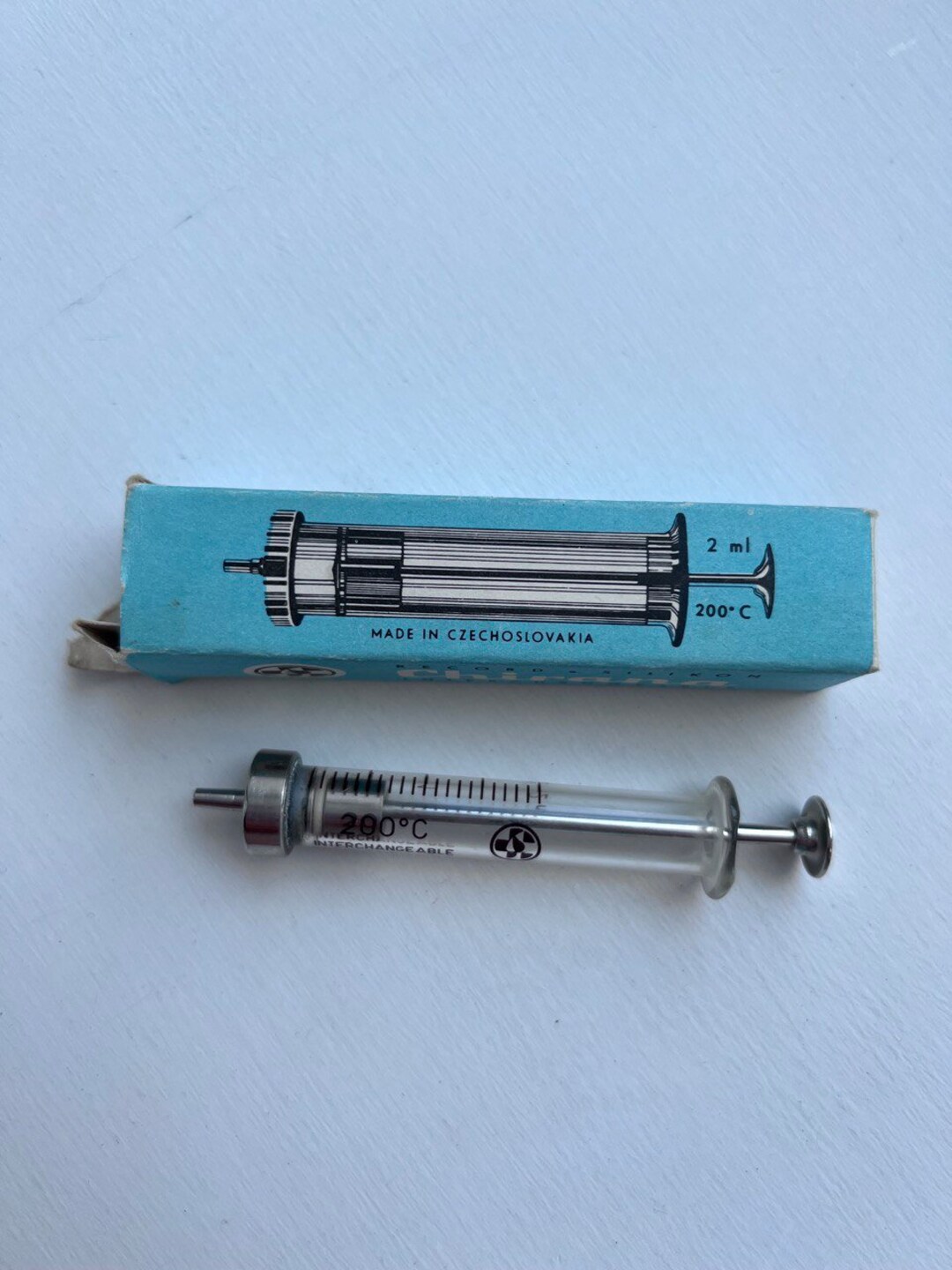 Vintage Unused Glass Syringe 2ml Czechoslovakia Syringe Vintage Medical ...