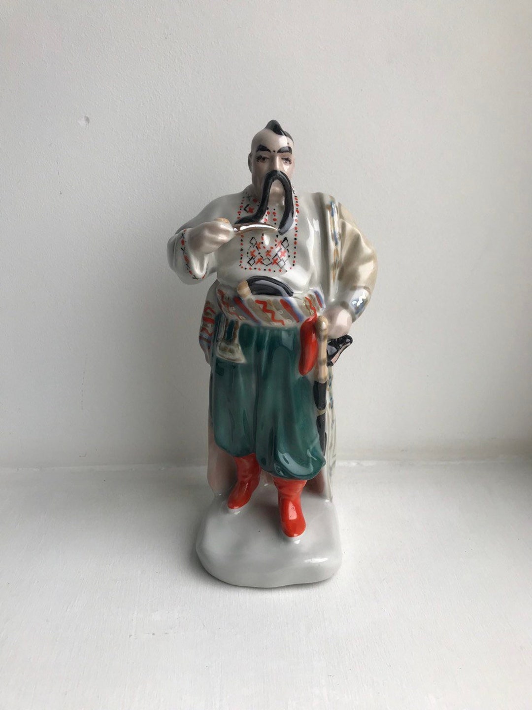 Vintage Cossack Porcelain Figurine Vintage Figurine Decor Old Ceramic ...
