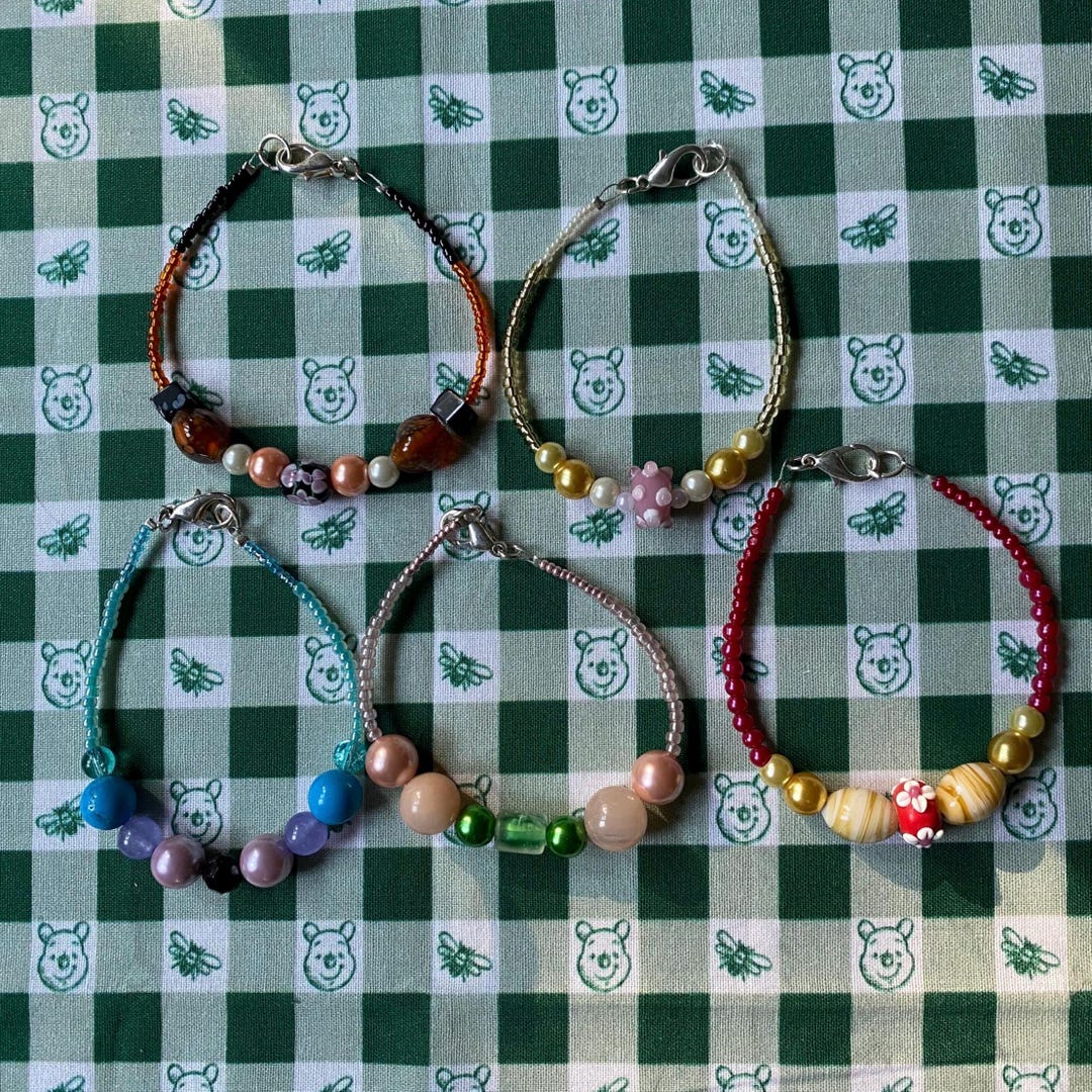 Winnie the Pooh Themed Beaded Bracelets - Etsy