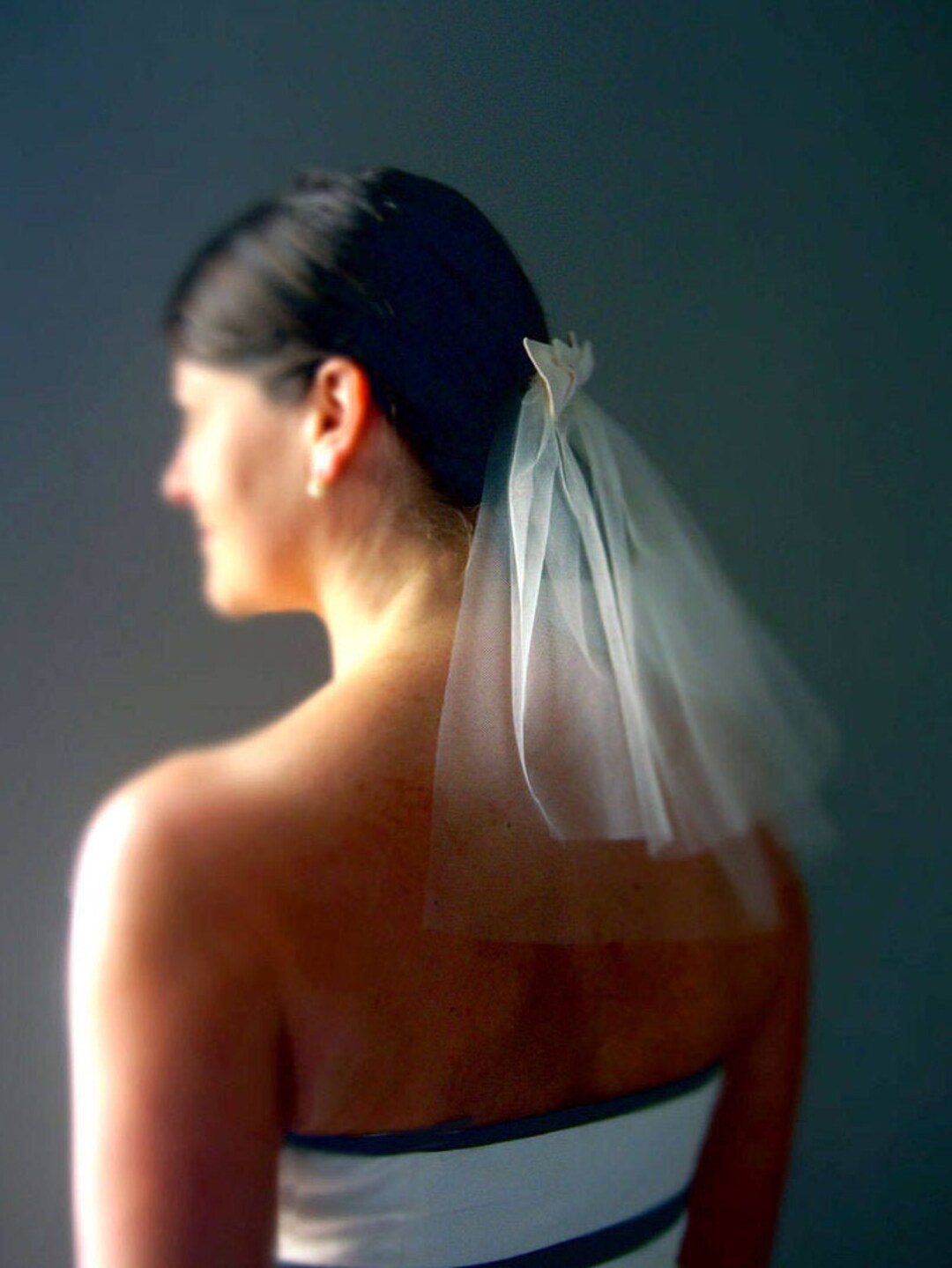 Simple Short Length Tiered Veil Vintage Style Ivory Tulle - Etsy