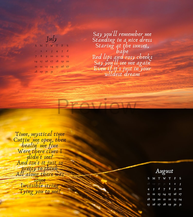 Eras Tour 2024 Calendar Desktop Wallpaper Bundle Taylor Swift INSTANT ...