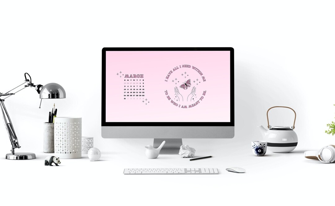 March 2024 Desktop Calendar Wallpaper Instant Download Wallpaper - Etsy