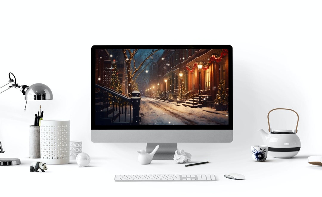 Christmas December 2023 Desktop Calendar Wallpaper Instant Download ...