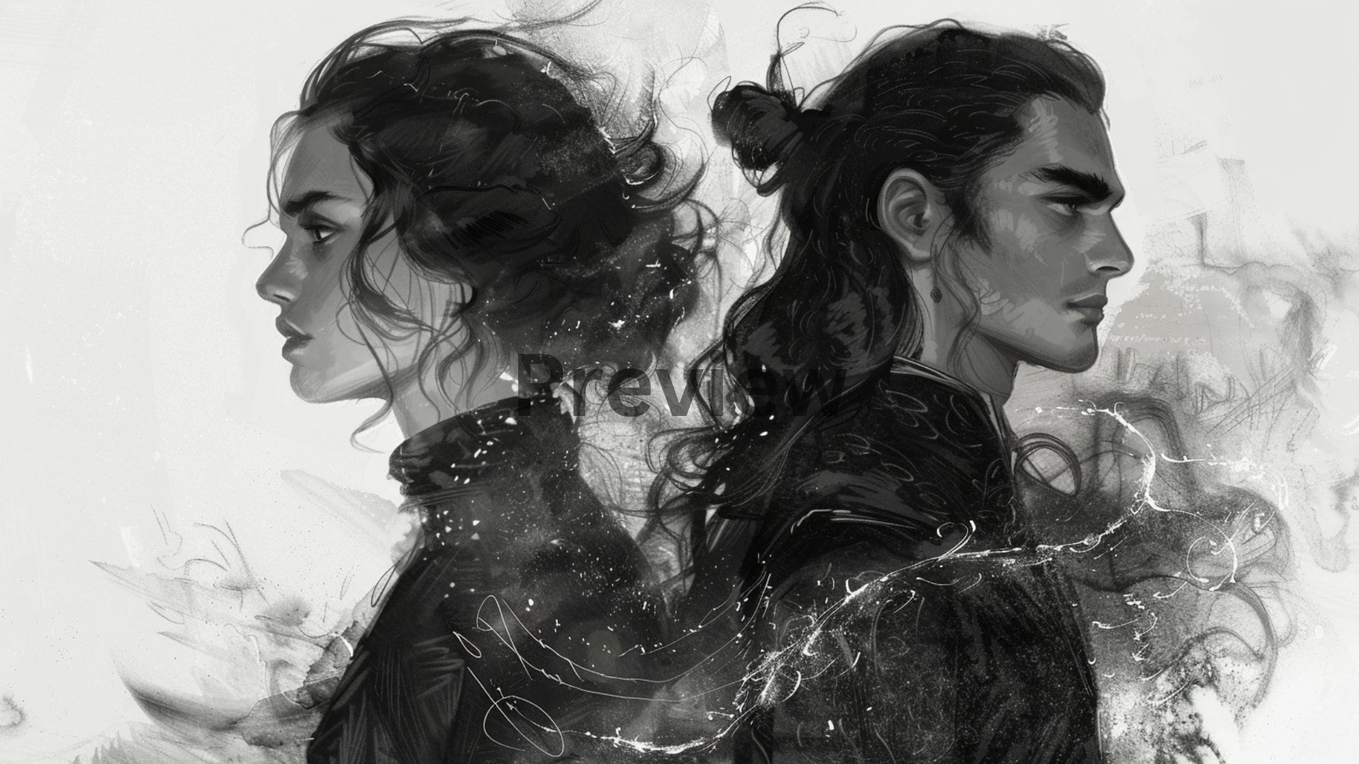 ACOSF Nesta Cassian Fanart Desktop Wallpaper ACOTAR - Etsy