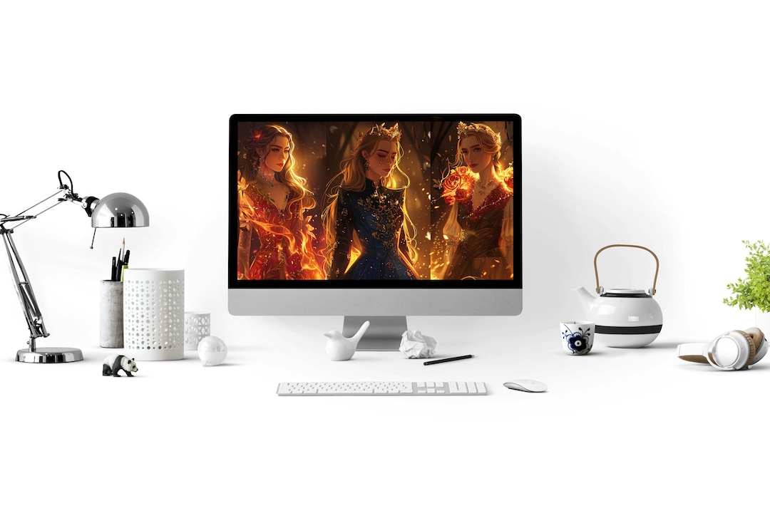 The Archeron Sisters ACOTAR Fanart Desktop Wallpaper Feyre Nesta Elain ...