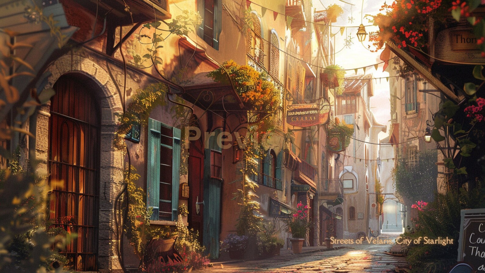 Streets of Velaris Desktop Wallpaper ACOTAR ACOMAF Fanart Night Court ...