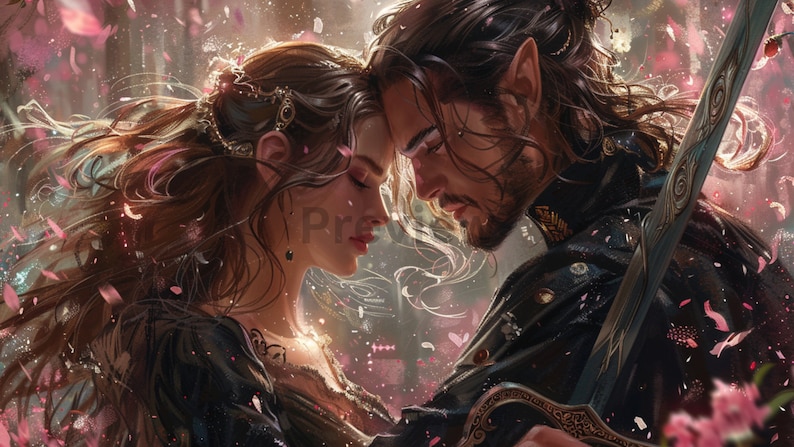 ACOSF Nesta Cassian Fanart Desktop Wallpaper ACOTAR - Etsy