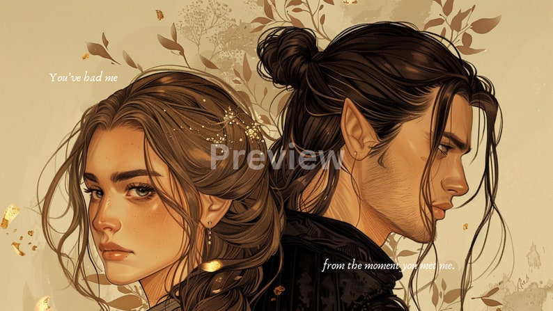 ACOSF Nesta Cassian Fanart Desktop Wallpaper ACOTAR - Etsy