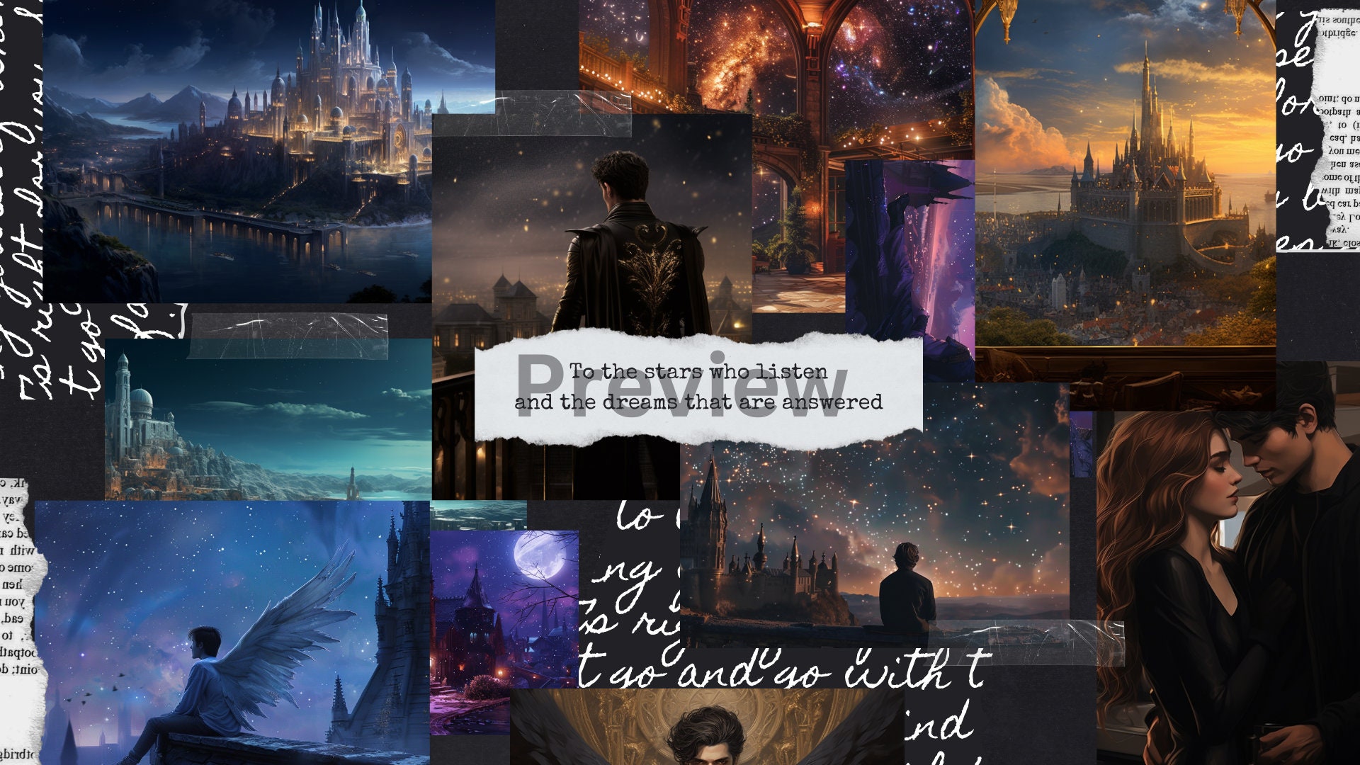 ACOMAF Collage Desktop Wallpaper ACOTAR Fanart - Etsy