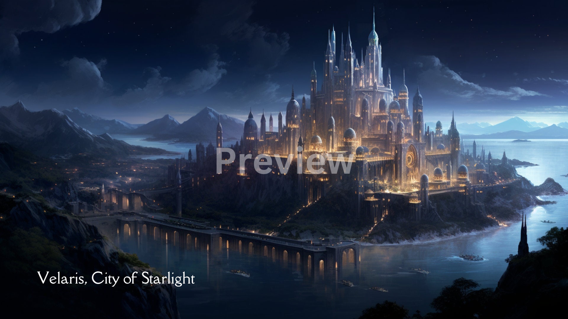 Velaris Desktop Wallpaper ACOTAR ACOMAF Fanart Night Court - Etsy
