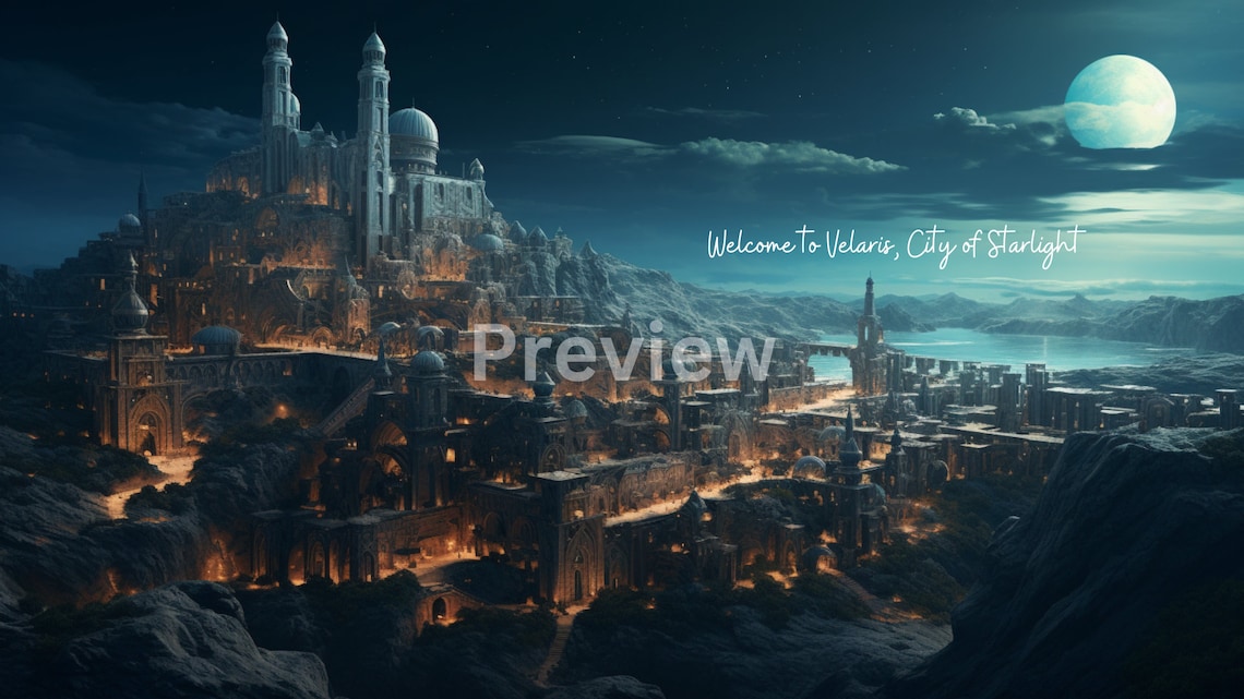 Velaris Desktop Wallpaper ACOTAR ACOMAF Fanart Night Court - Etsy