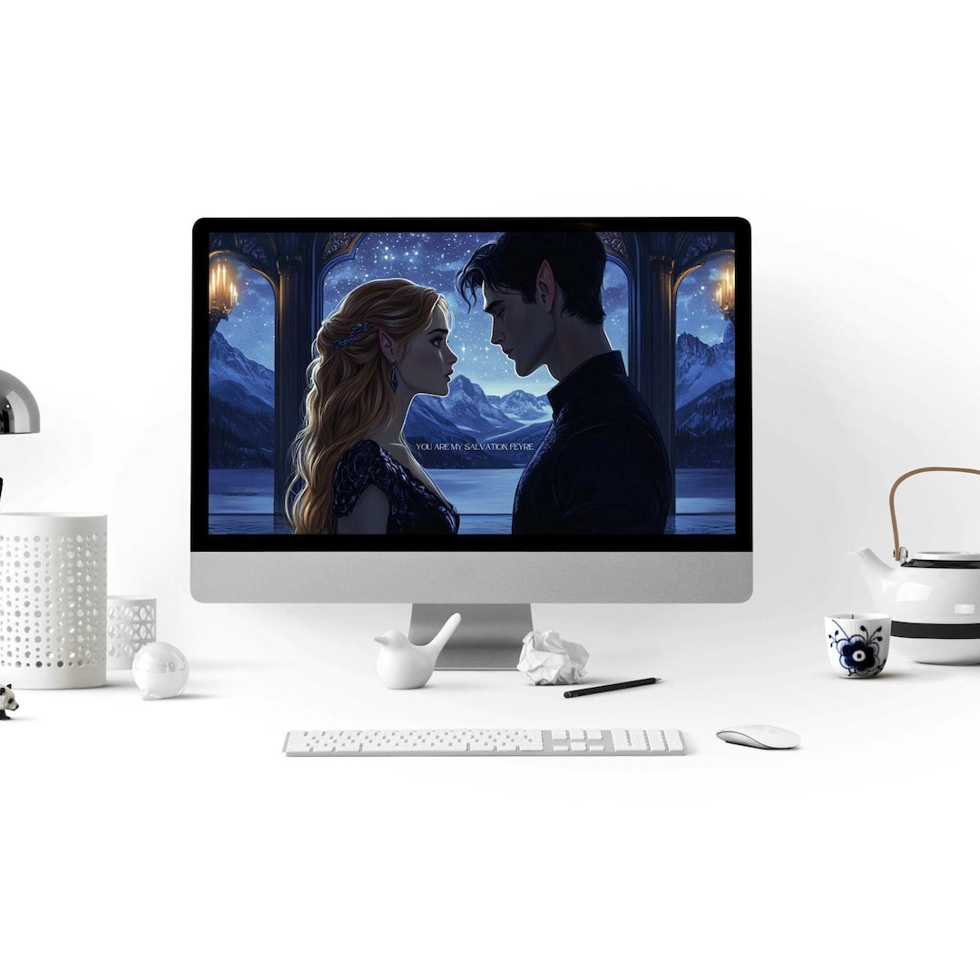 ACOMAF Feyre Rhysand Fanart Desktop Wallpaper ACOTAR - Etsy