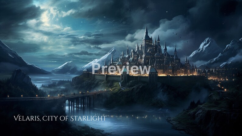Velaris Desktop Wallpaper ACOTAR ACOMAF Fanart Night Court - Etsy