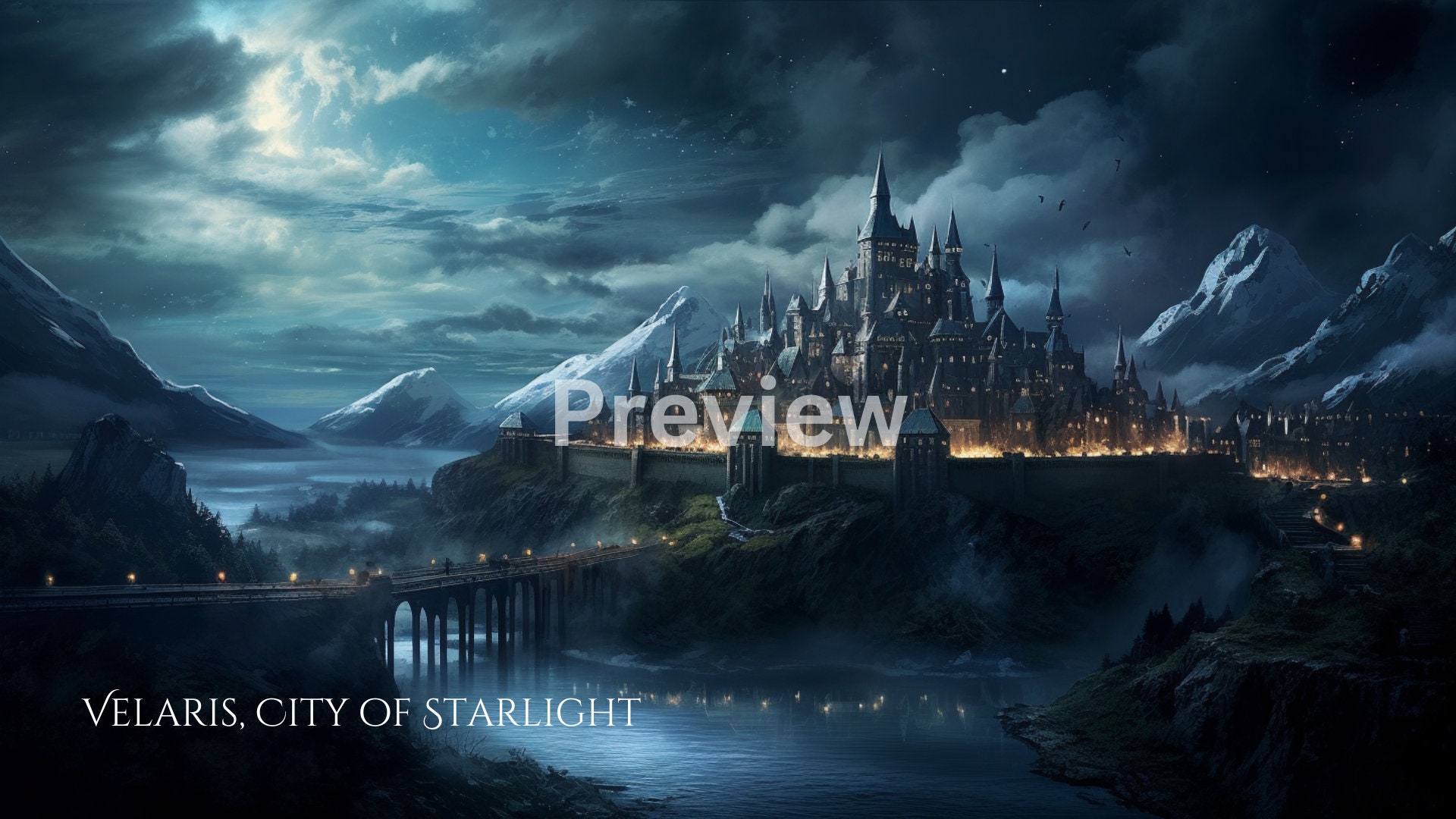 Velaris Desktop Wallpaper ACOTAR ACOMAF Fanart Night Court - Etsy