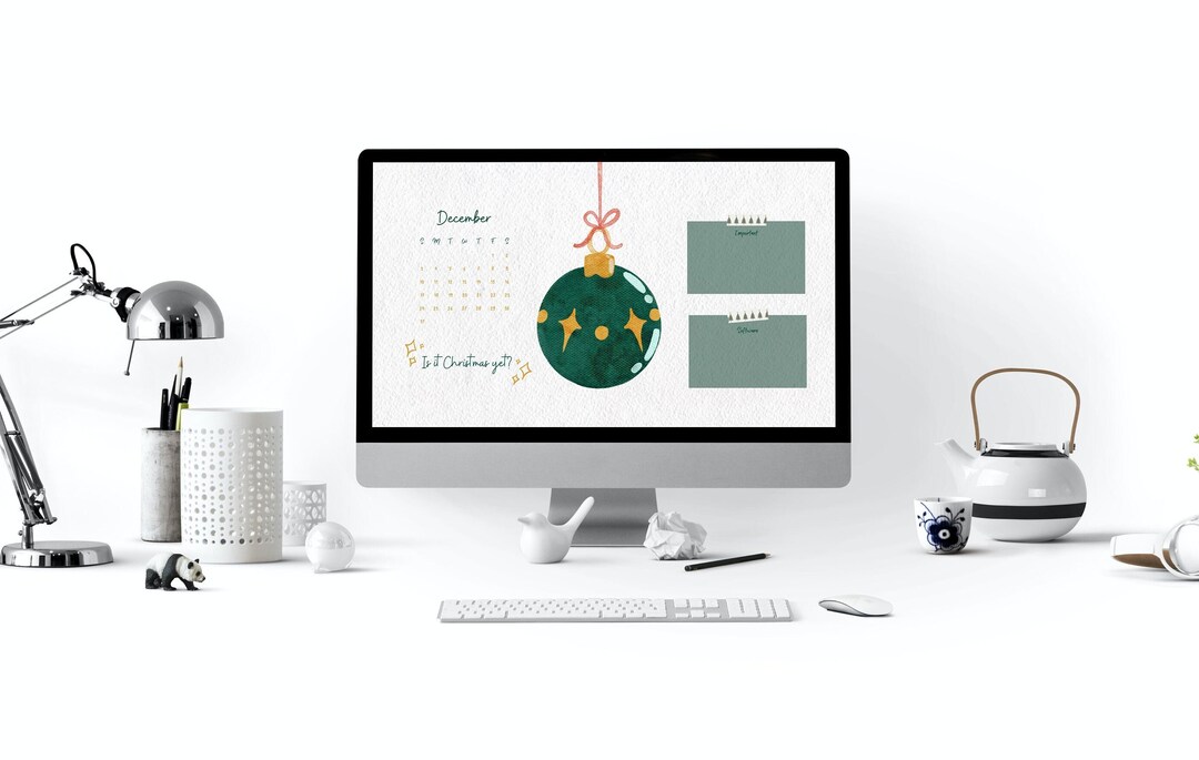 Christmas December 2023 Desktop Calendar and Organizer - Etsy Israel