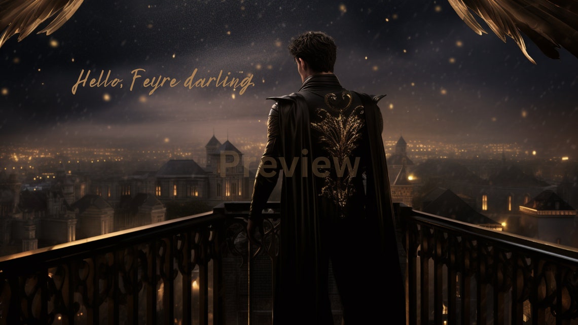 ACOMAF Feyre Rhysand Fanart Desktop Wallpaper ACOTAR - Etsy