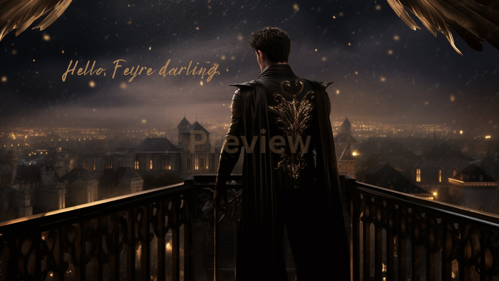 ACOMAF Feyre Rhysand Fanart Desktop Wallpaper ACOTAR - Etsy