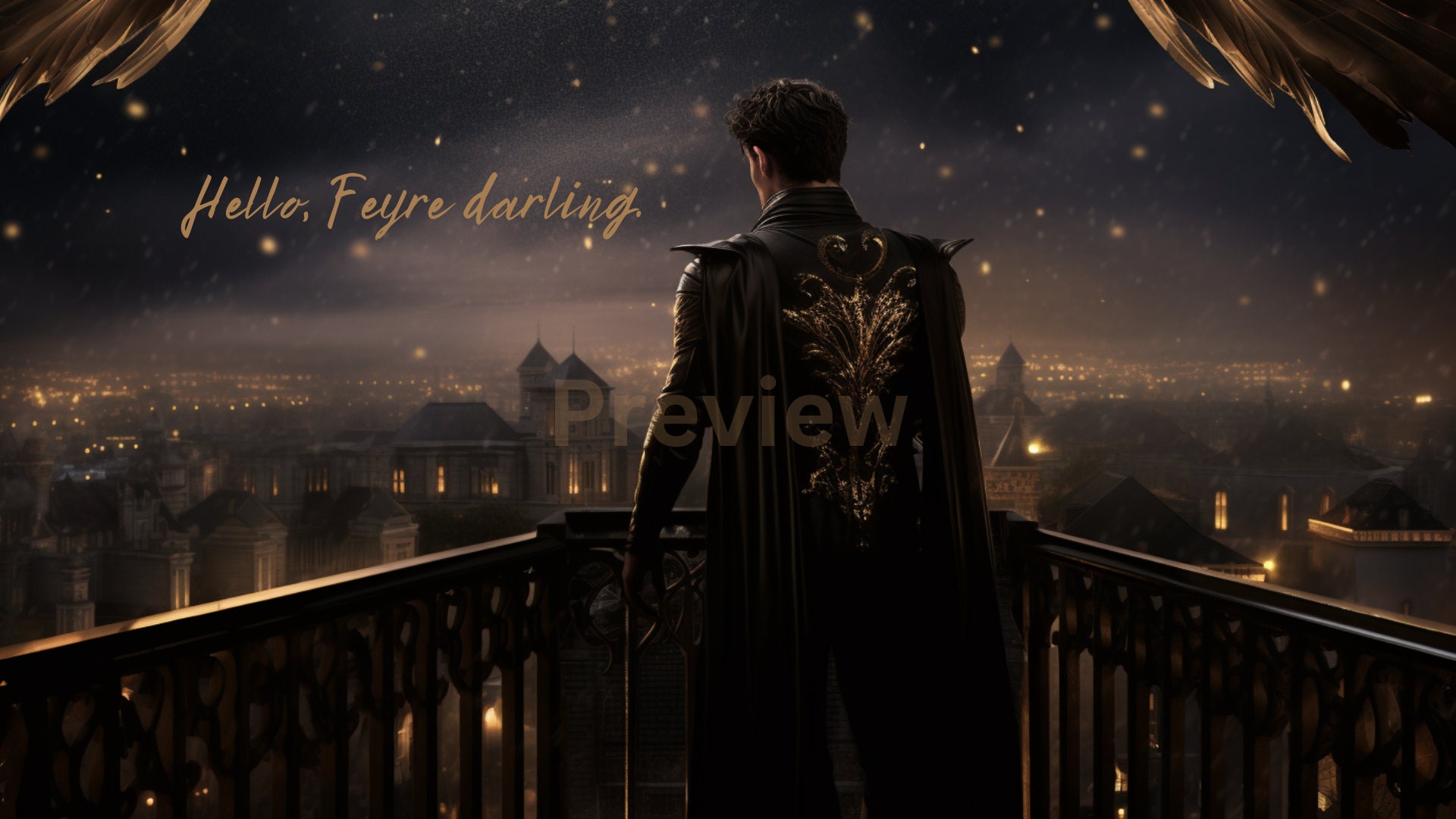 ACOMAF Feyre Rhysand Fanart Desktop Wallpaper ACOTAR - Etsy