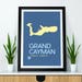 Grand Cayman Island Map Poster - Grand Cayman Art Print, Grand Cayman ...