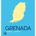 Grenada Map Travel Poster - Grenada Art Print, Grenada Poster ...