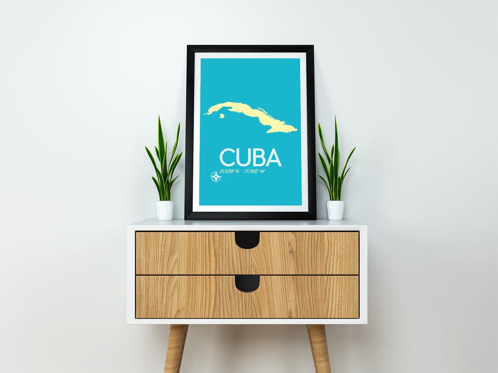 Cuba Map Poster for Travellers and Vacationers - Cuba Art Print, Cuba ...