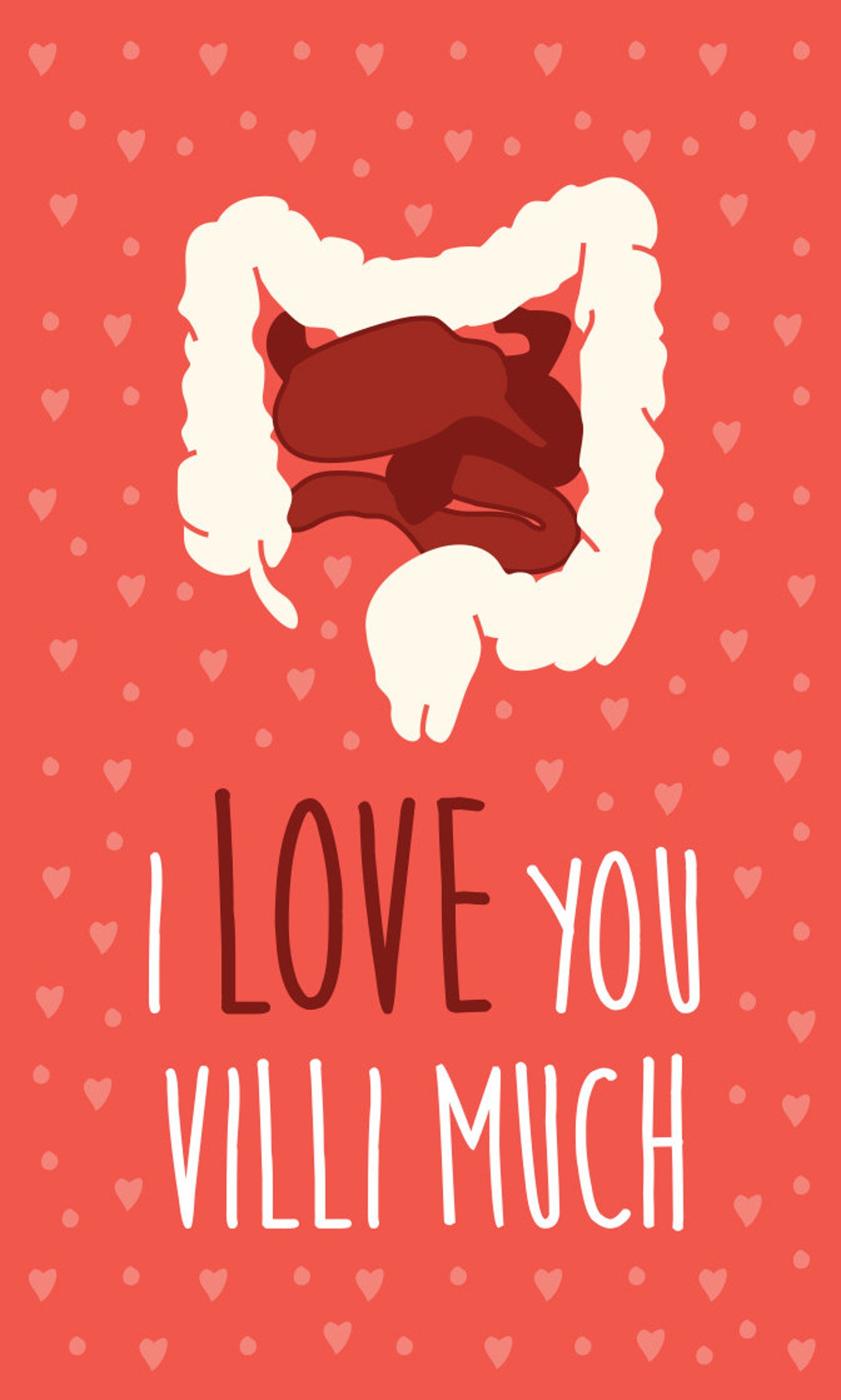Funny Valentine's Day Card Medical Themed Download i Love You Villi ...