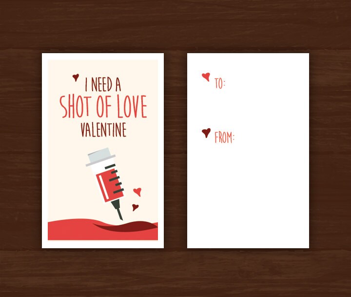 Valentine's Day Card Medical Themed Download | Etsy