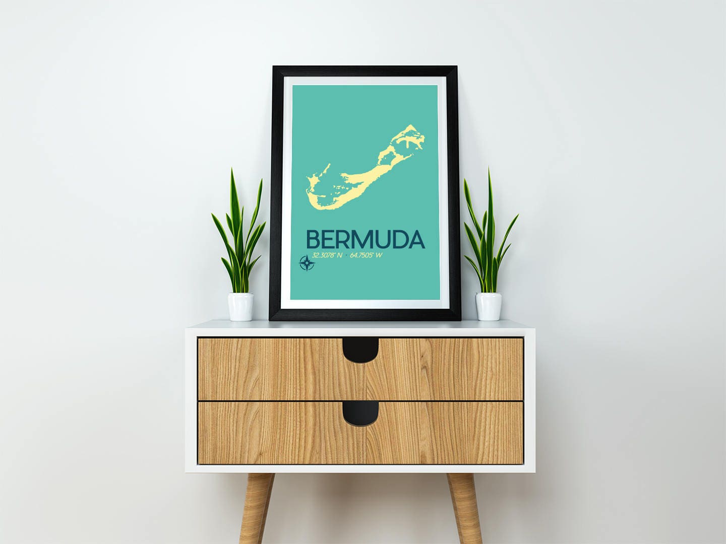 Bermuda Map Poster Bermuda Art Print Bermuda Poster - Etsy Canada