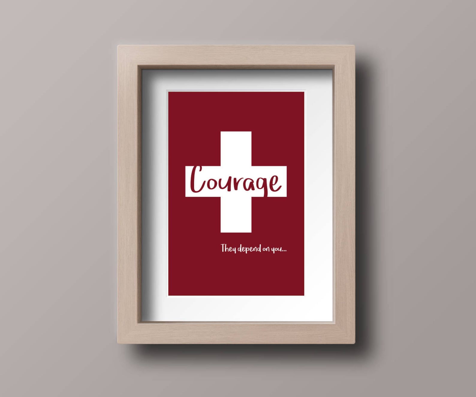Inspirational Poster for Nurses - "courage...they Depend on You" - 8x10 ...