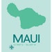 Maui Poster Print - Maui Hawaii Art Print, Map of Maui, Minimalist ...