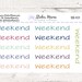 SS-101 WEEKEND Jenplans SCRIPT Planner Stickers Script - Etsy
